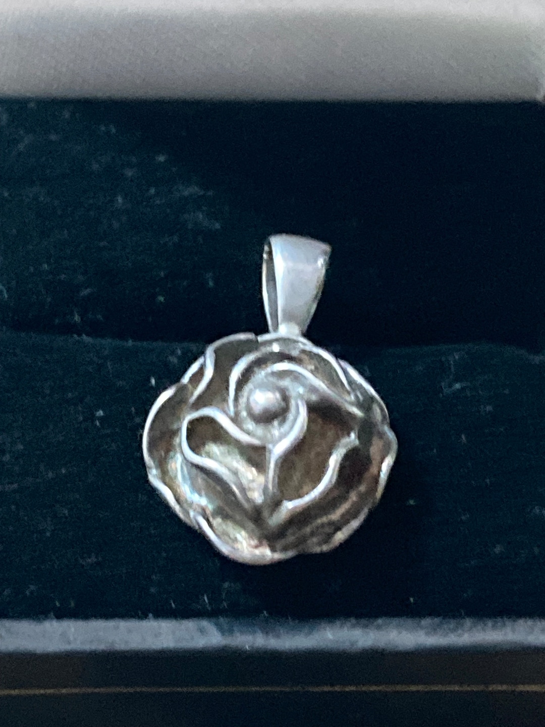 925 Sterling Silver Floral Rose Pendant for a Chain - Etsy