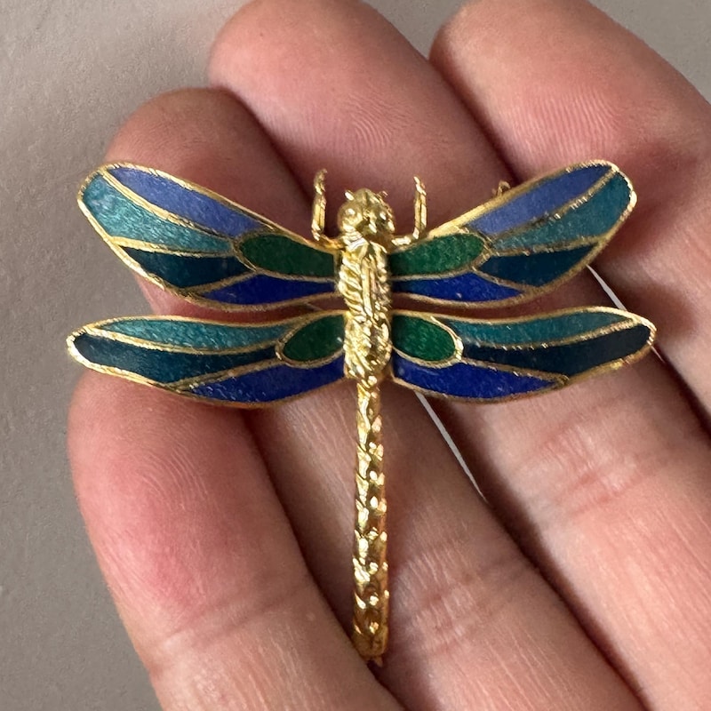 Enamel Dragonfly - Etsy