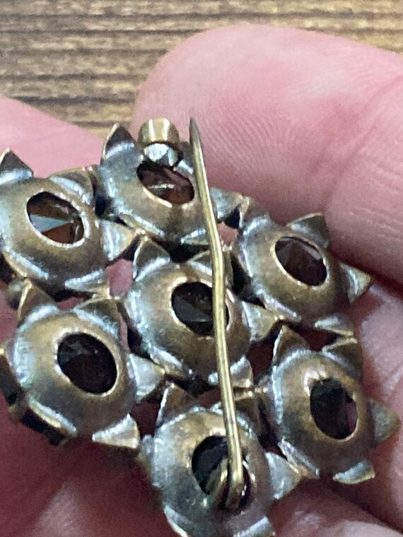 vintage modernist mid century faded gold tone brown c… - Gem