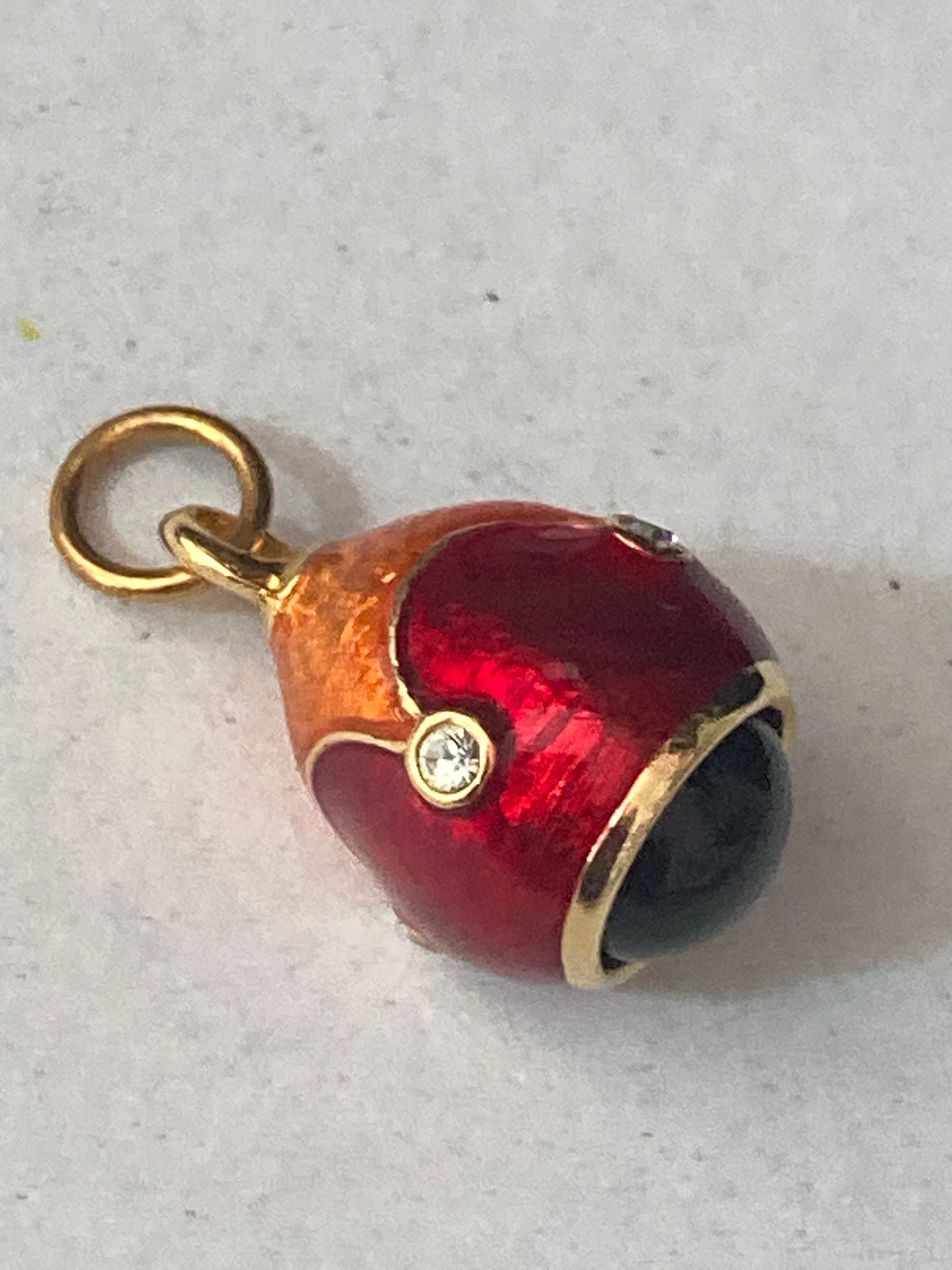 Joan Rivers Gold Plated Faberge Egg Inspired Enamelled Charm - Etsy