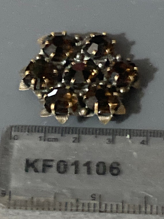 vintage modernist mid century faded gold tone brown c… - Gem