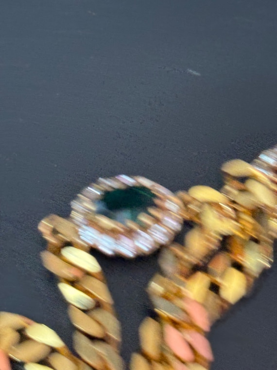 Vintage emerald green , ruby and clear genuine Swarov… - Gem