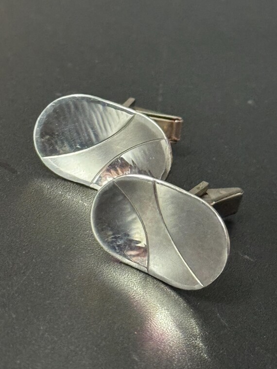 Signed MODA Malta modernist pair of mens cufflinks si… - Gem