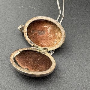 Vintage Medium Sized Silver Photo Locket With Engraved Design, Memorial ...