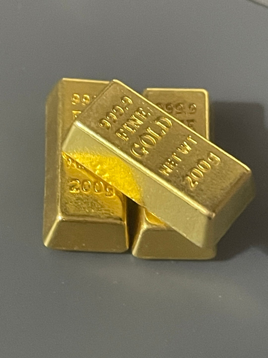 Elf Prop 3 Miniature Gold Bullion Mini Bars Cake Topper - Etsy UK