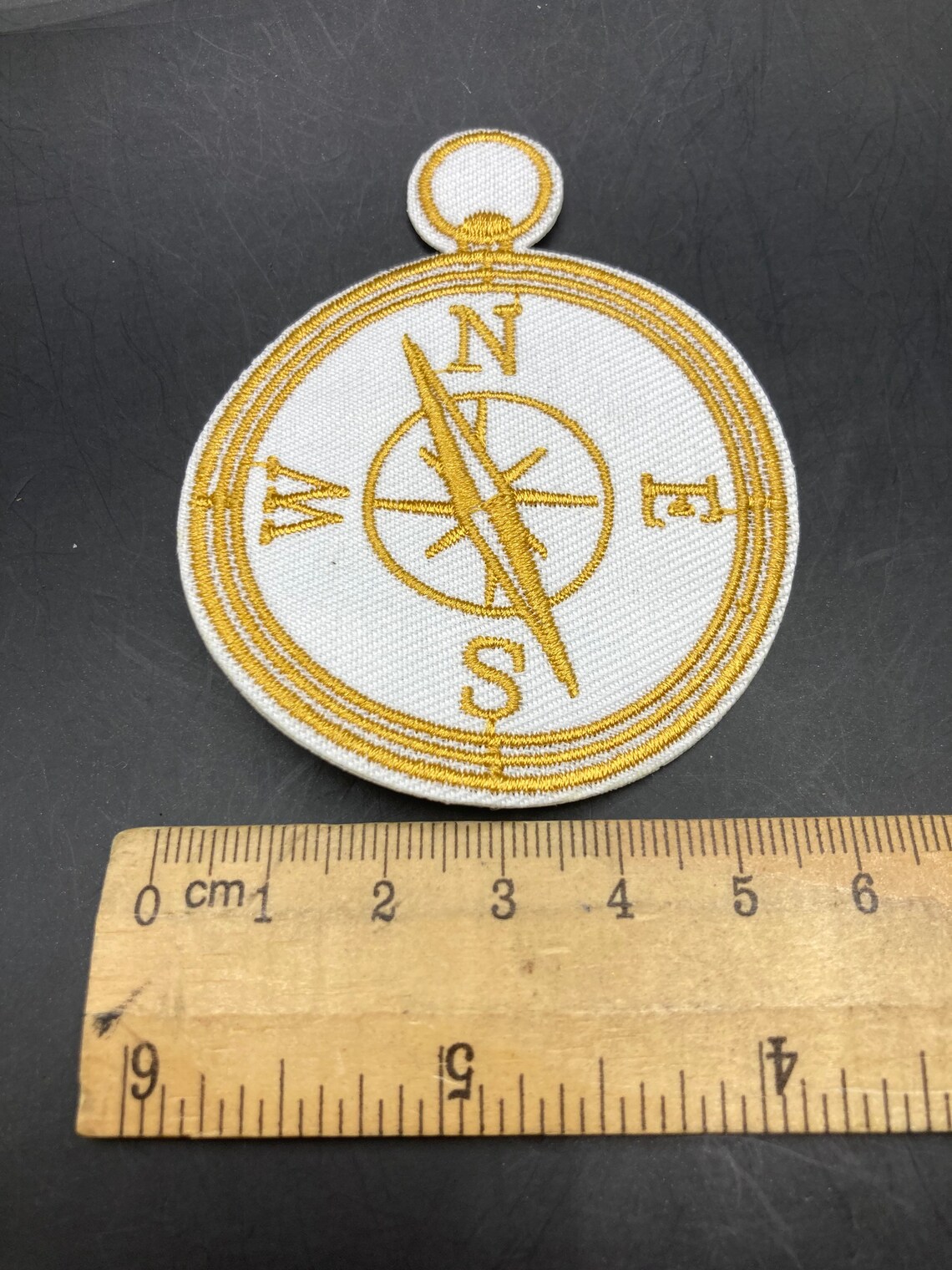 Iron on Patch Nautical Ships Compass Patch Appliqué White and - Etsy
