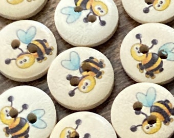 Bumble Bee Buttons - Etsy