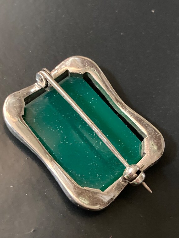 Edwardian Antique Vintage Art Deco Green Glass Chryso… - Gem