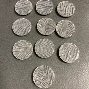 22mm Plastic Silver Glittery Buttons, Set of 10 - Etsy