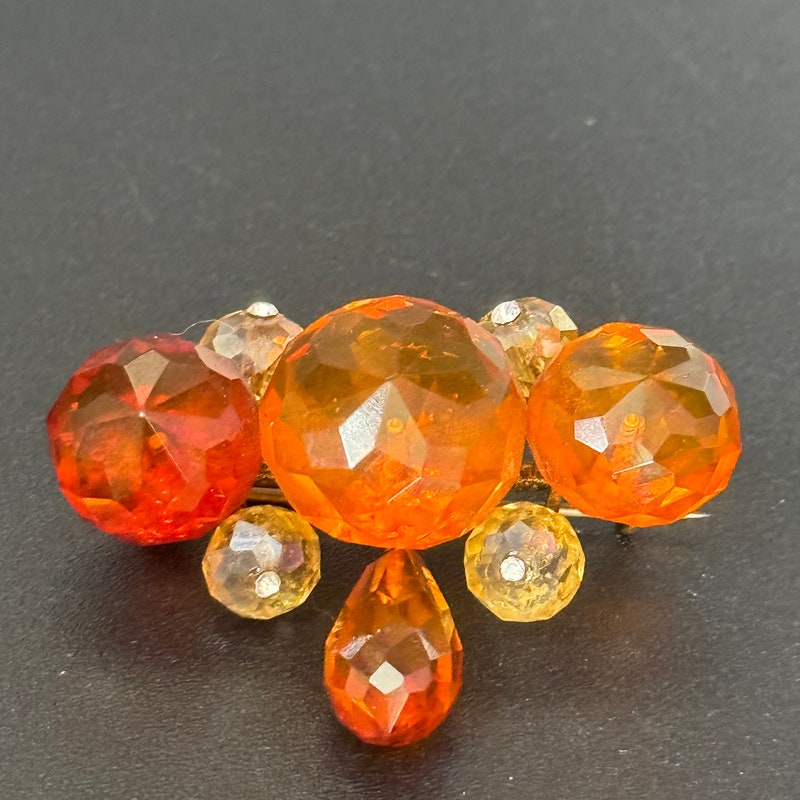 Orange Brooch - Etsy