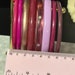 Vintage Stack of Pink Purple Plastic Bangles, Retro Acrylic Bracelets ...