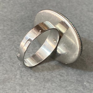 Japanese Geisha Girl Ring Oval Glass Cabochon Ring Adjustable Handmade ...