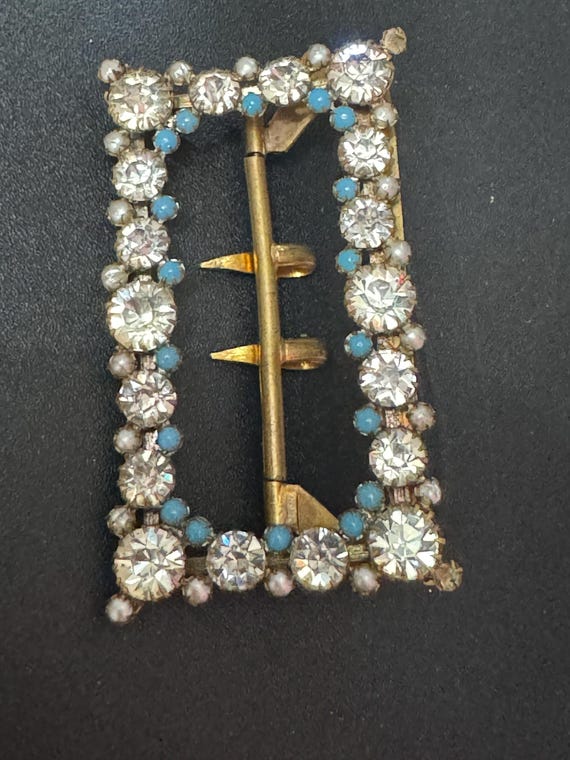 Antique Georgian 1800s 2 prong Claw Set turquoise and… - Gem