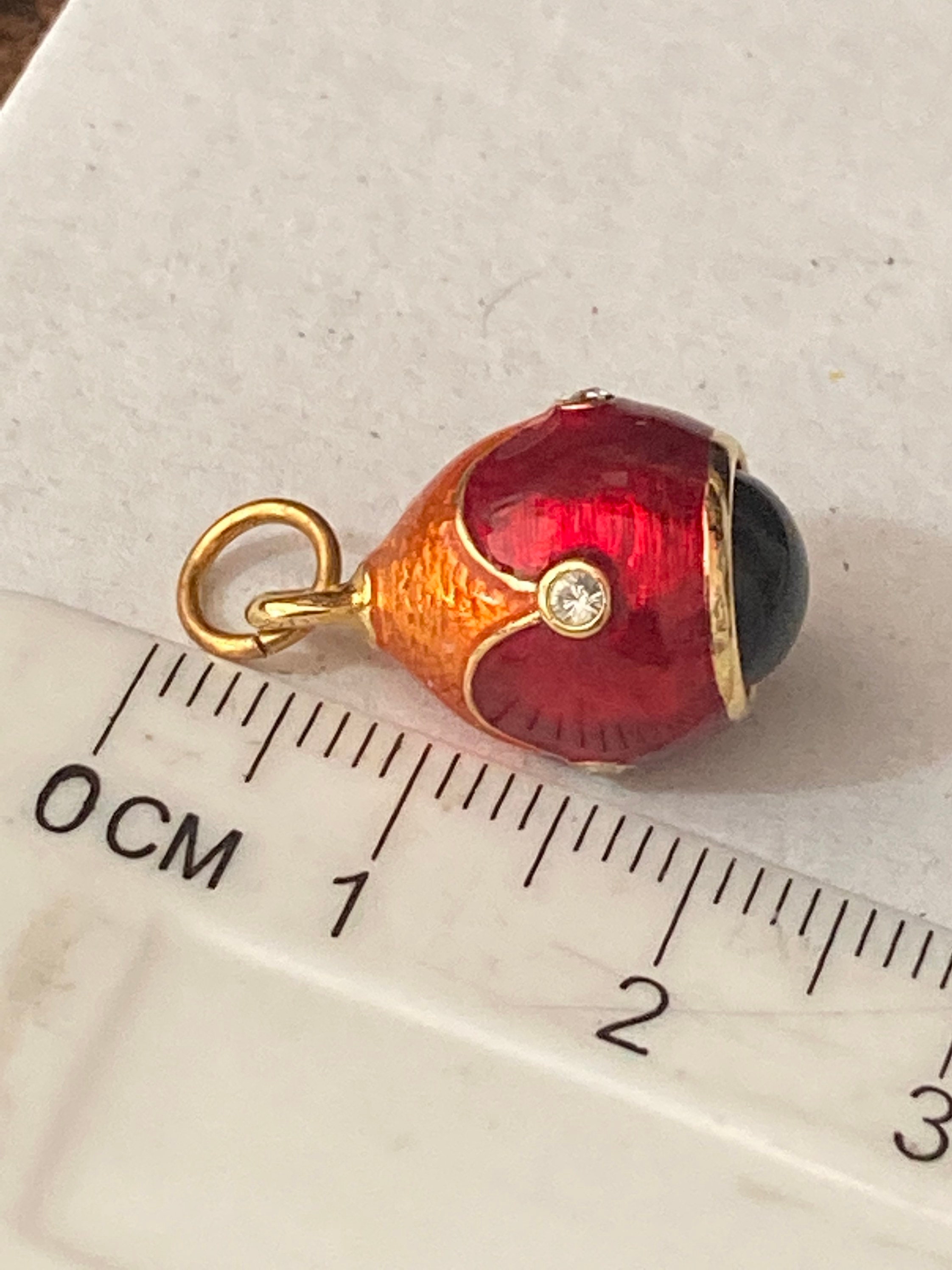 Joan Rivers Gold Plated Faberge Egg Inspired Enamelled Charm - Etsy