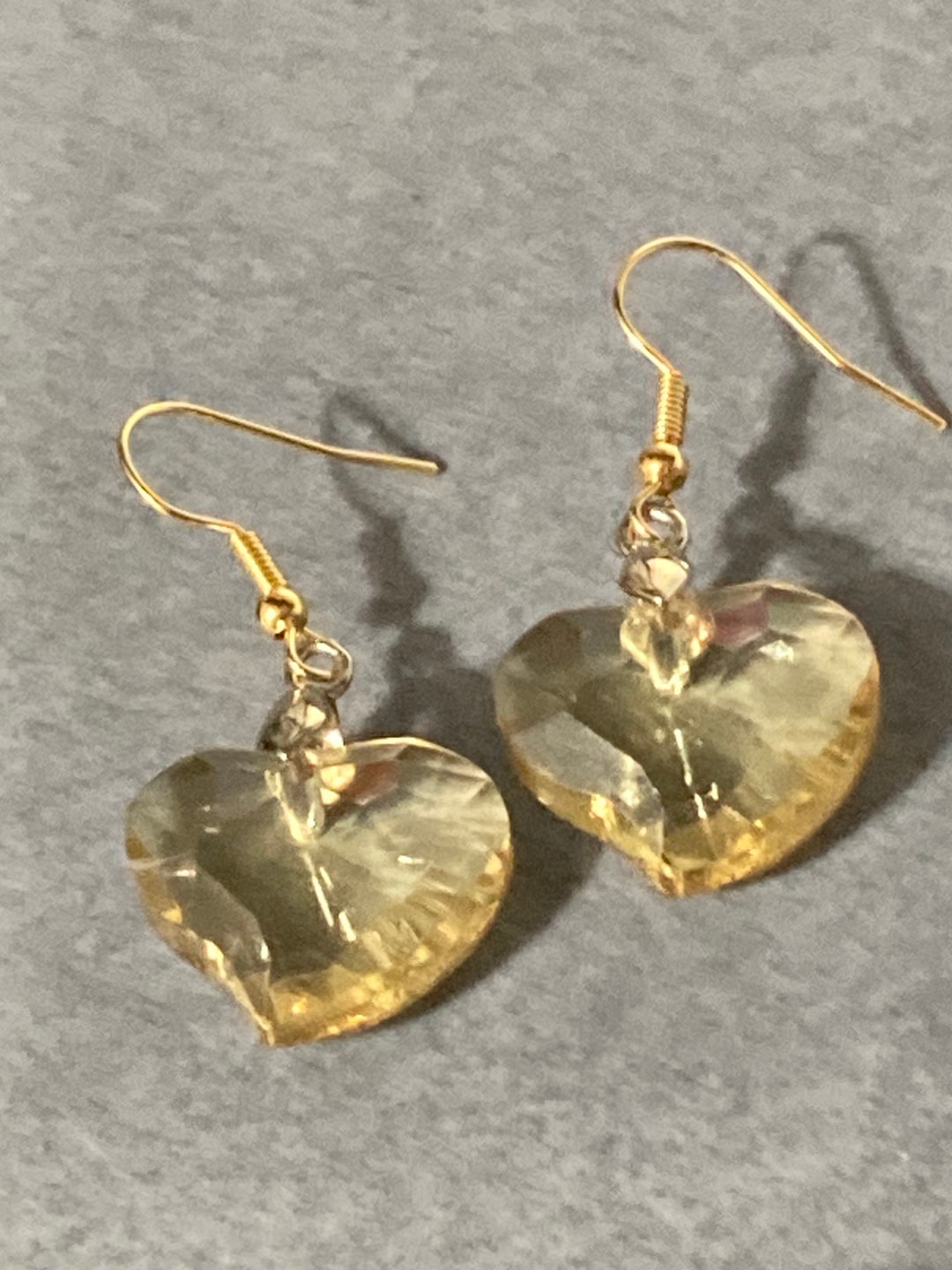 Retro Gold Tone Swarovski Crystal Citrine Glass Love Heart - Etsy