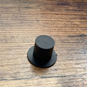 Small Miniature Black Plastic Top Hat Sugar Craft Wedding Groom Cake ...