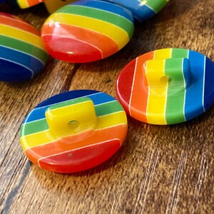 20mm Rainbow Buttons X 10 Plastic - Etsy UK