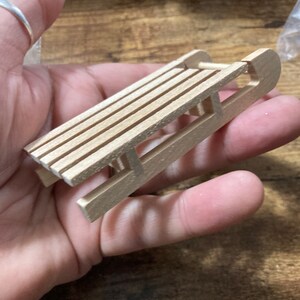 Miniature Wooden Sledge Sled Cake Topper Decoration Dolls House - Etsy UK