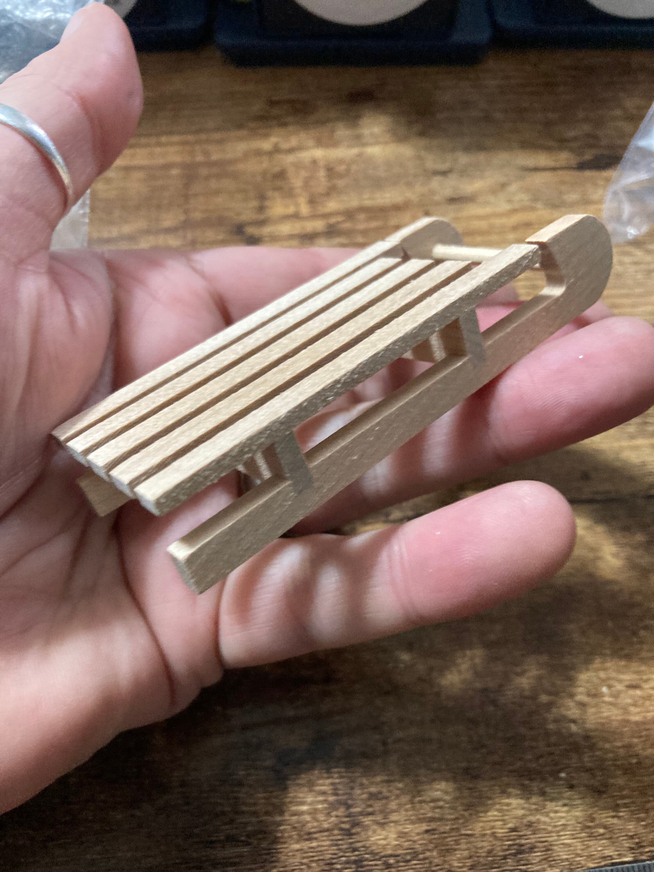 Miniature Wooden Sledge, Cake Topper Craft Decoration Dolls House - Etsy UK