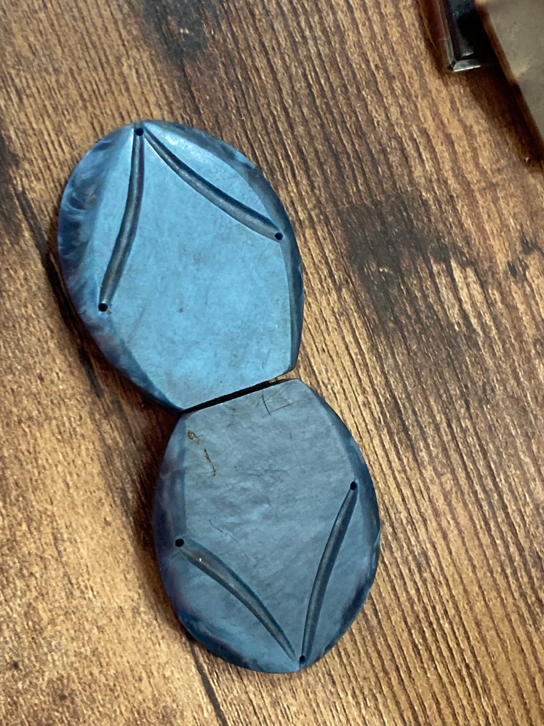 Art Deco Blue Belt Buckle: Vintage 1920s Sewing Haberdashery - Etsy
