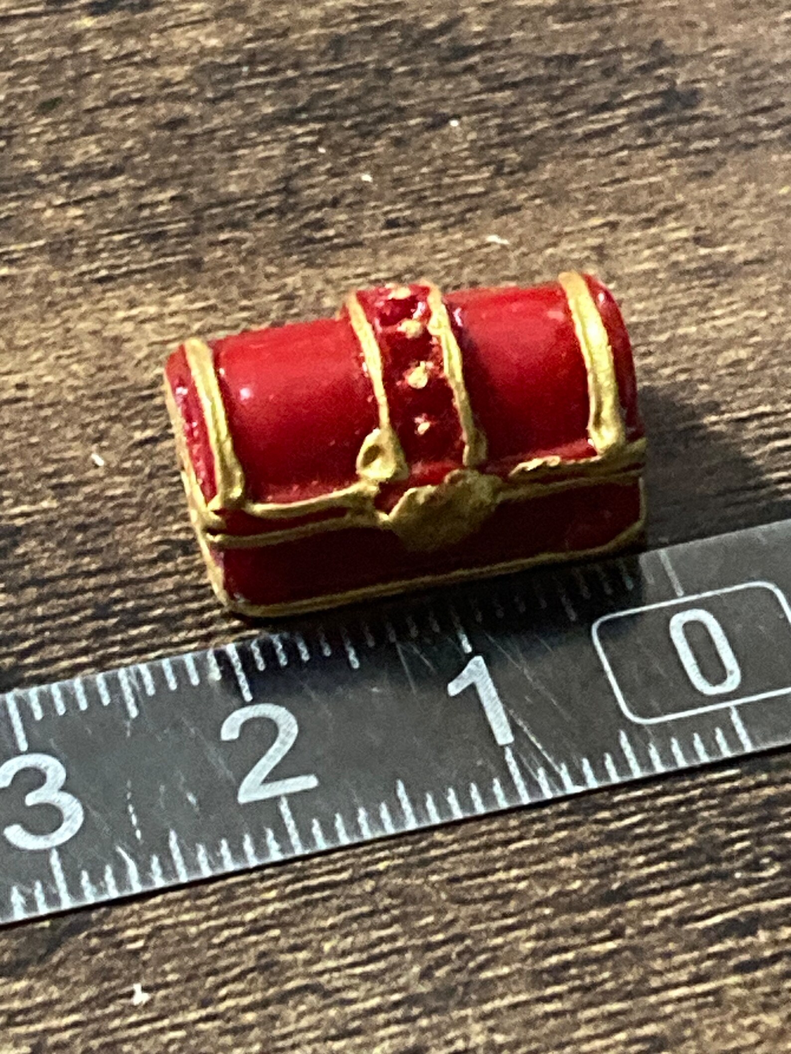 Miniature Deep Sea Pirate Treasure Chest Cake Topper Decoration Red ...