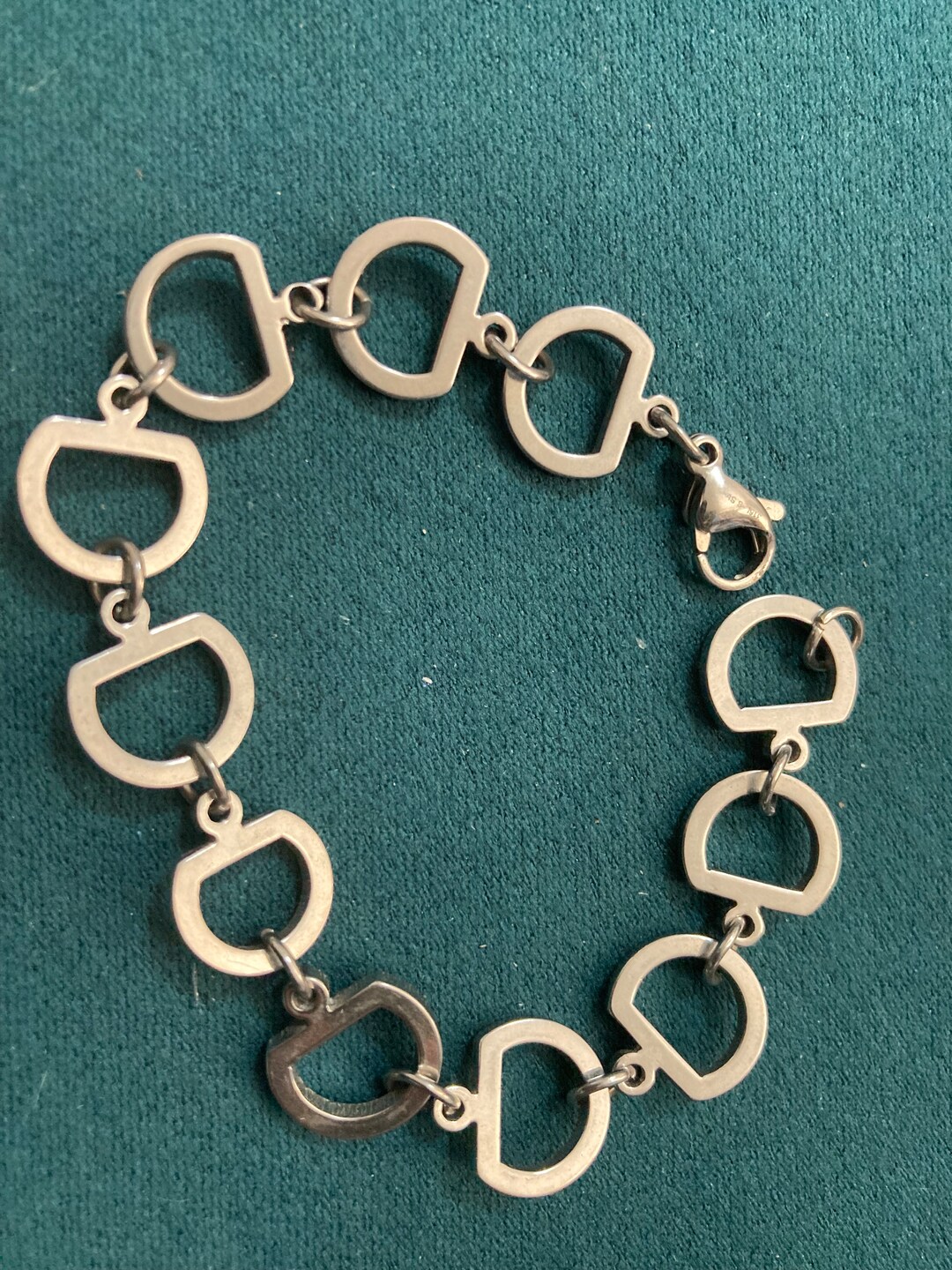 Retro Silver Tone Snaffle Link Stirrup Chain Link Bracelet 18cm - Etsy