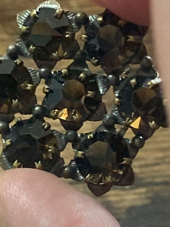 vintage modernist mid century faded gold tone brown c… - Gem