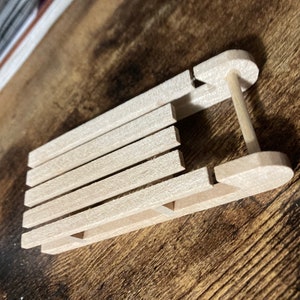 Miniature Wooden Sledge Sled Cake Topper Decoration Dolls House - Etsy UK