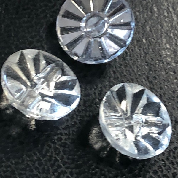 Clear Glass Buttons - Etsy