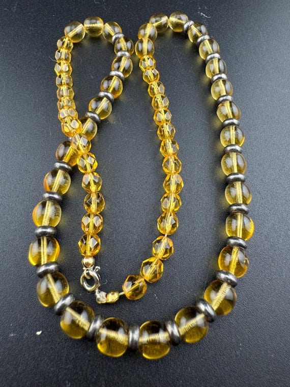 af Antique soft pale amber orange citrine coloured gl… - Gem