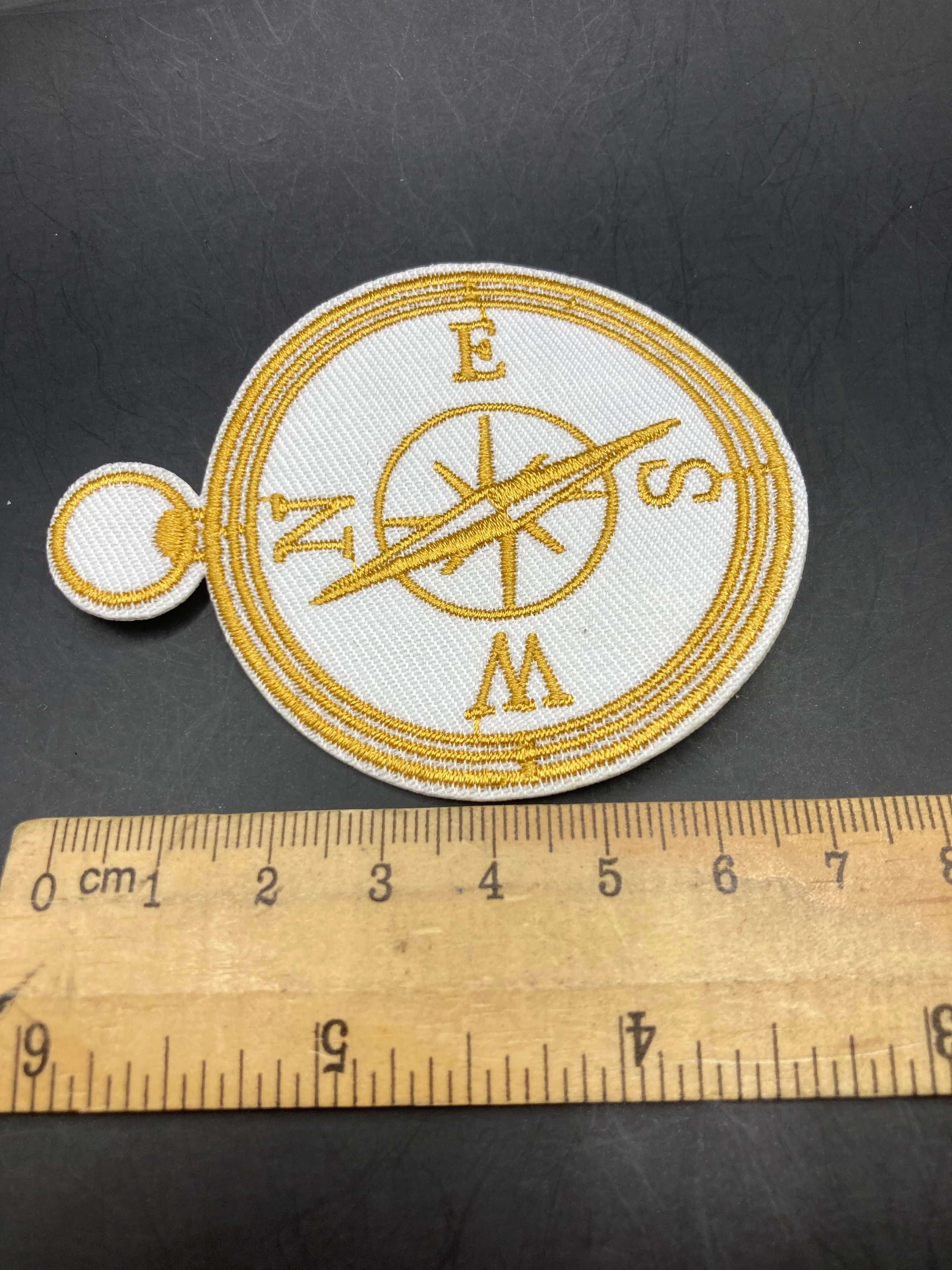 Iron on Patch Nautical Ships Compass Patch Appliqué White and - Etsy