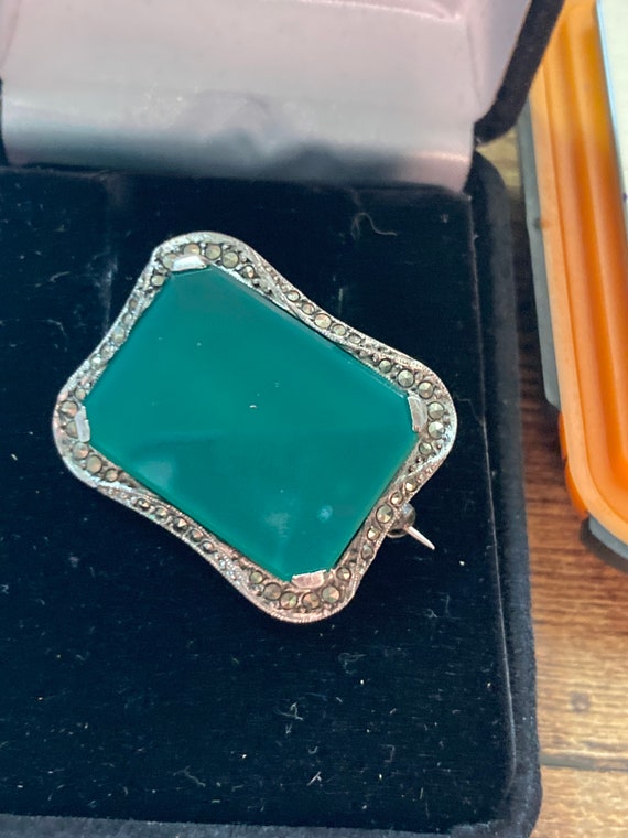 Edwardian Antique Vintage Art Deco Green Glass Chryso… - Gem