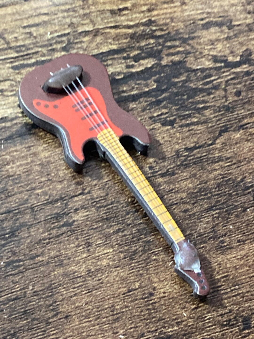 Electric Guitar Cake Topper Decoration Dolls House Miniature Musical ...