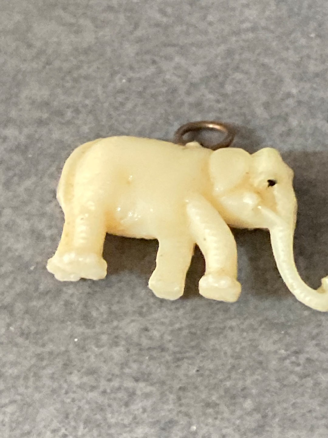 Cream Elephant Charm Early Plastic, Celluloid Gumball Prize Christmas ...