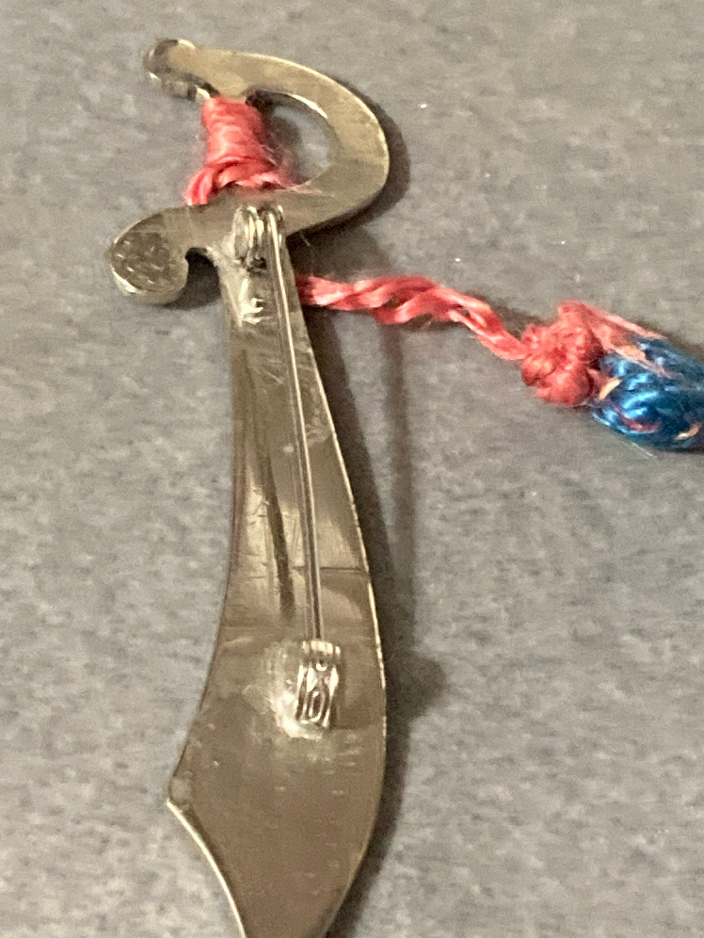 Eastern Silver Cutlass Sword Brooch 10 Grams Unmarked so White - Etsy
