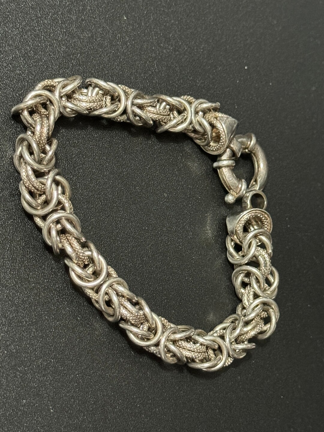 Etruscan 925 Sterling Silver Modernist Fancy Link Chain Bracelet ...