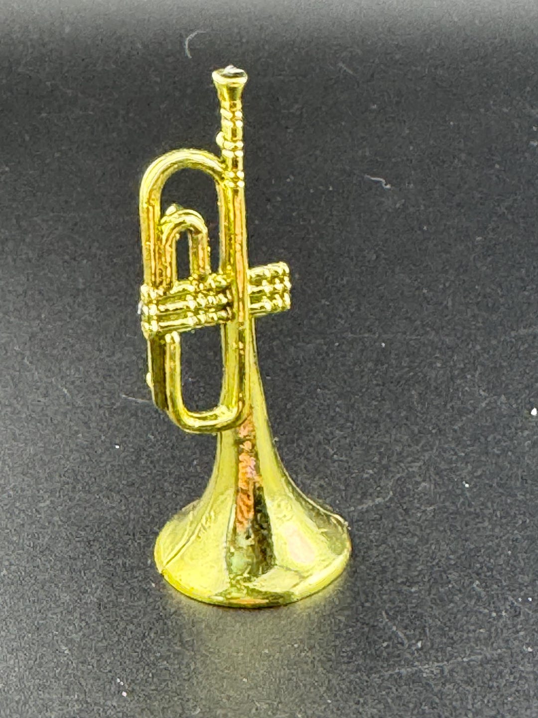 Miniature Gold Trumpet Birthday Cake Topper Musical Instruments Baking ...