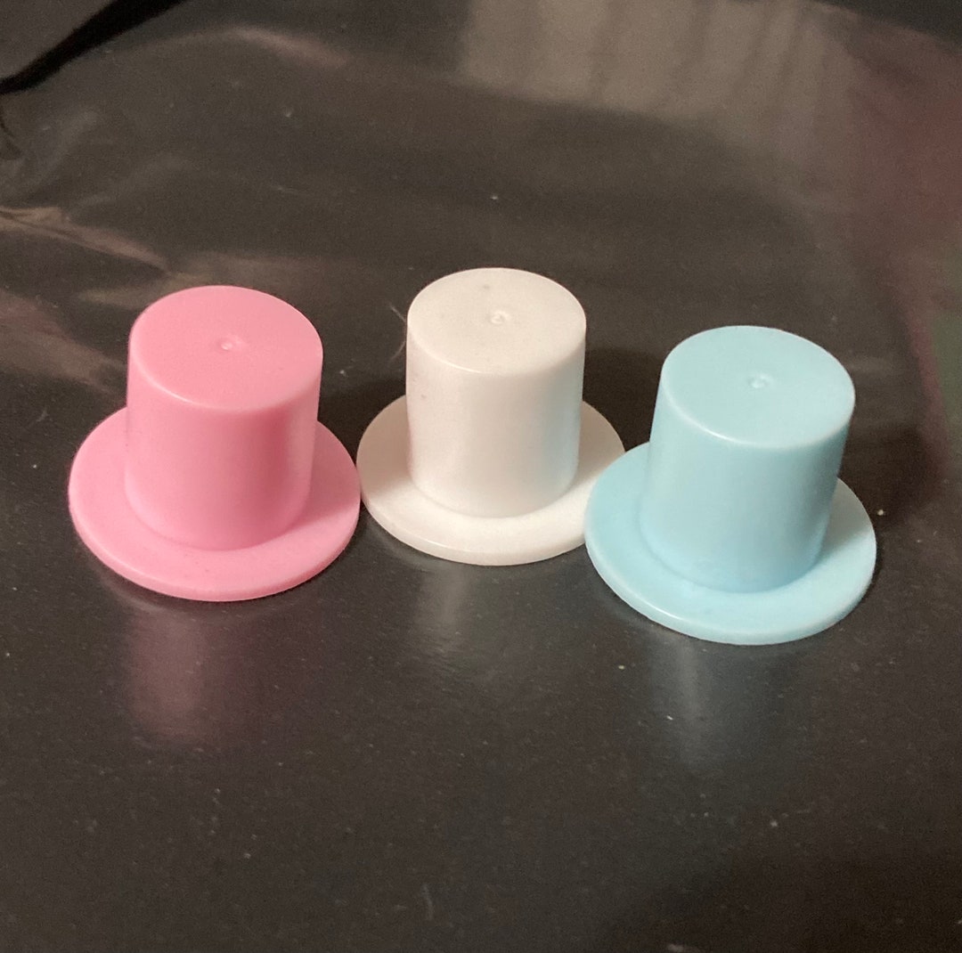 1 X Small Miniature Plastic Top Hat Choice of Pink White or - Etsy