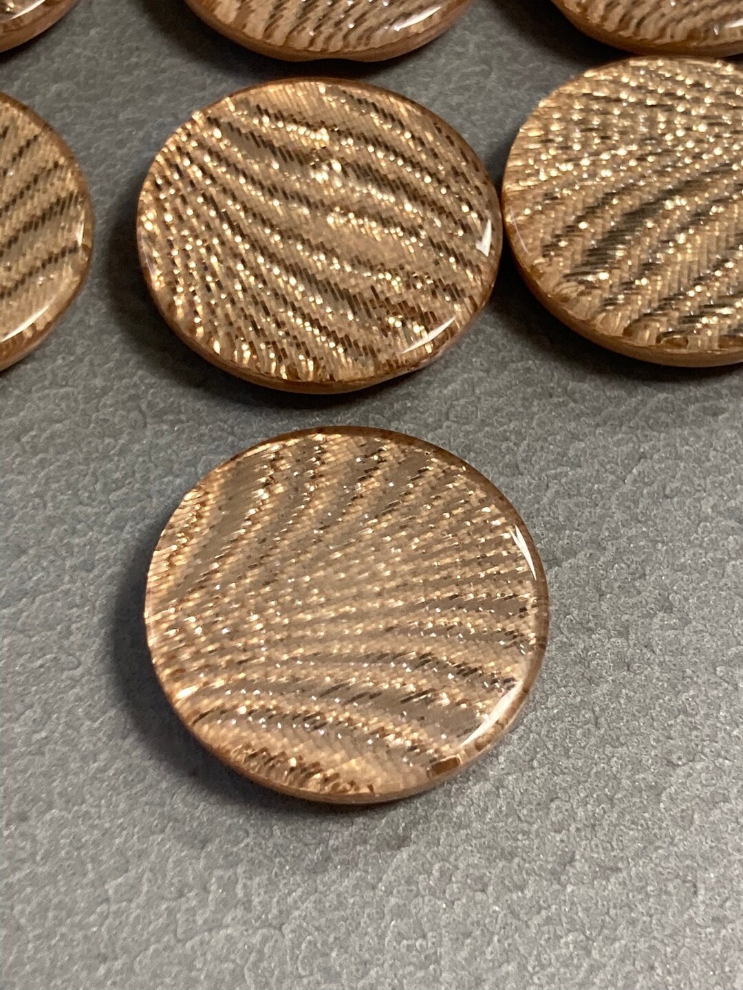 Set of 10 X 22mm Plastic GOLD Textured Buttons Glitter - Etsy