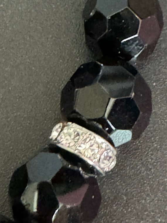 Mid century monochrome black clear glass paste diaman… - Gem
