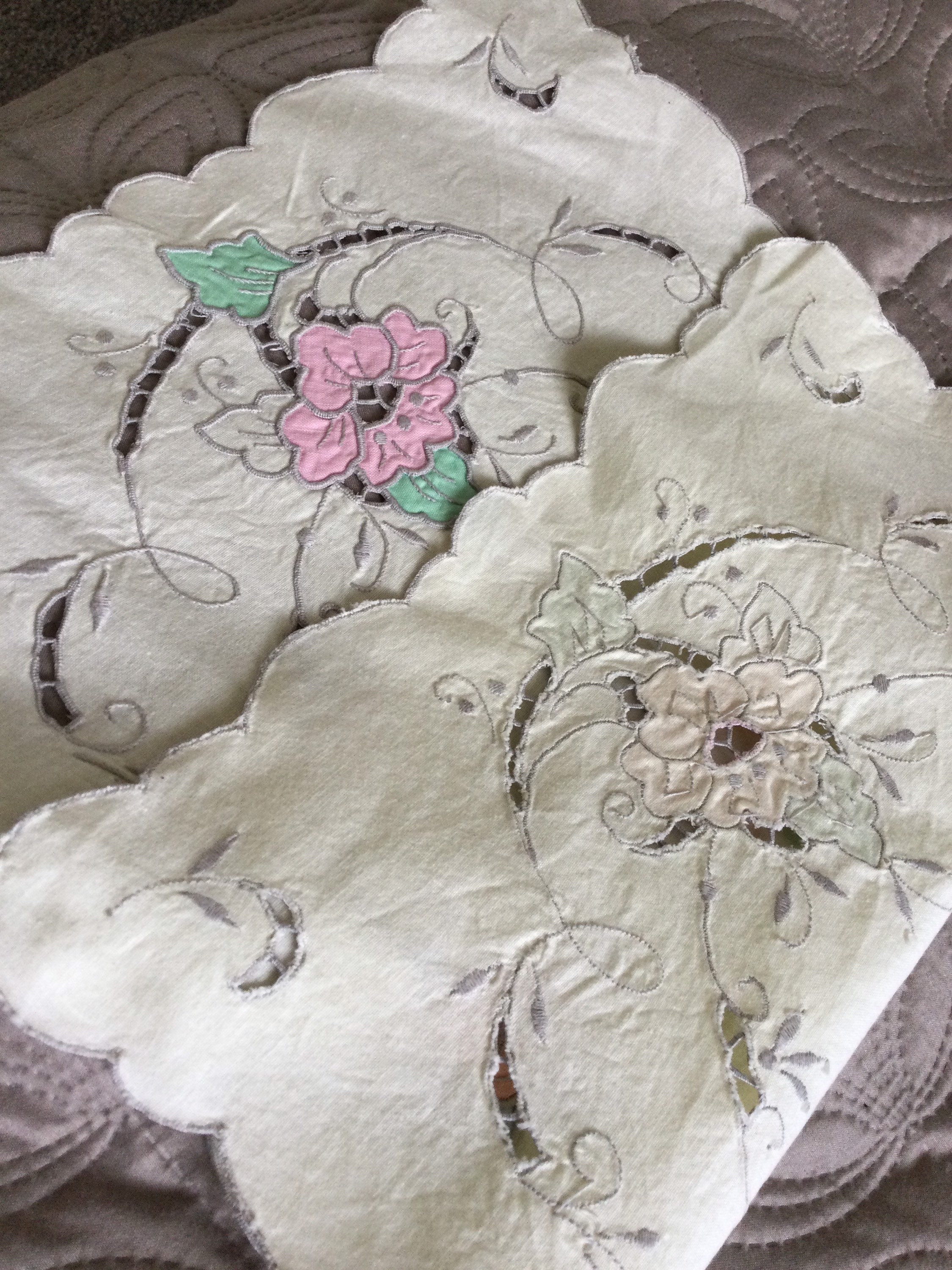 18 x 12\u201d rectangular table centre tray cloth buttermilk cream ...