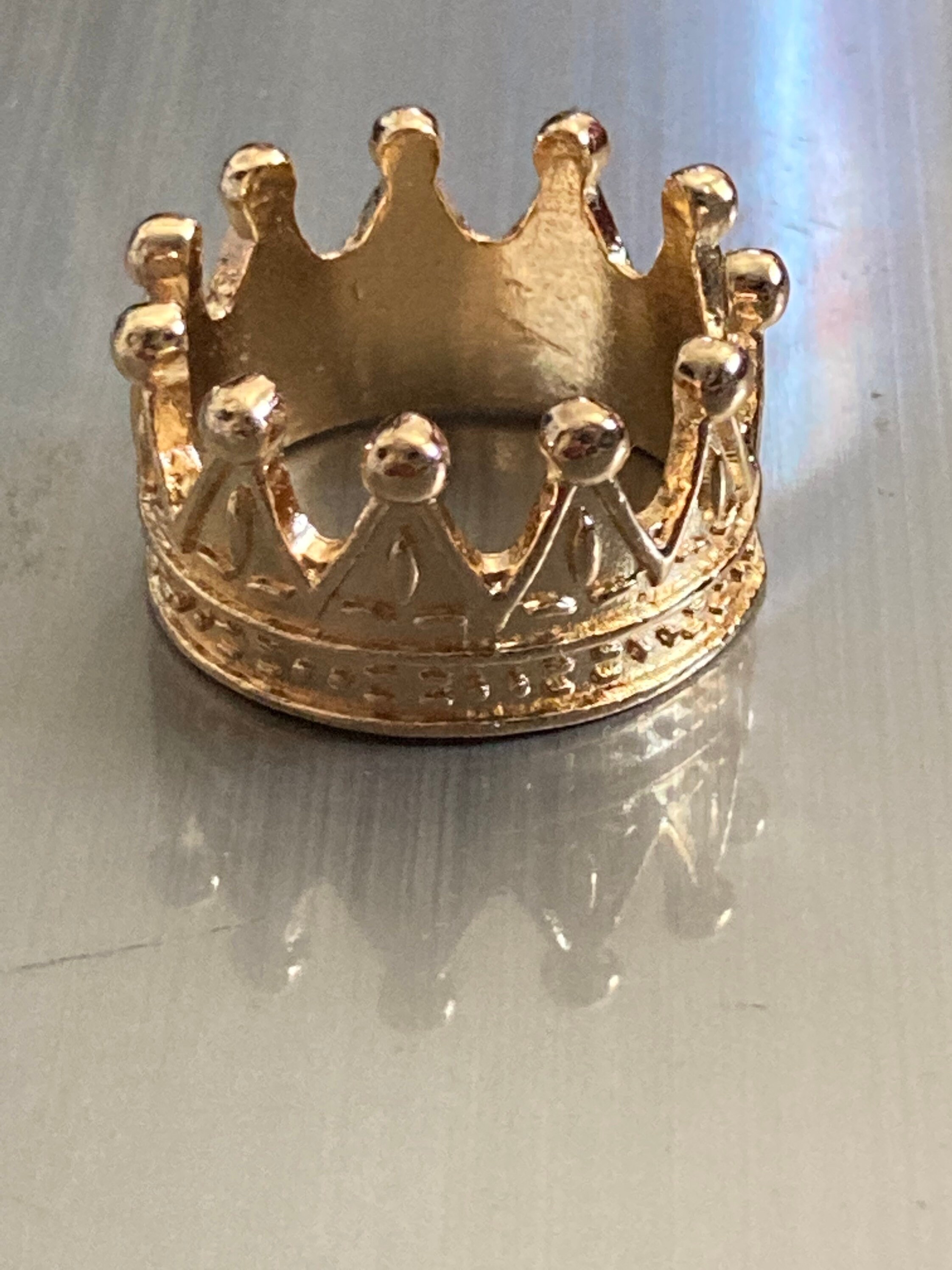 Gold Royal Crown Cake Topper Decoration Craft Miniature 22mm X 12mm ...