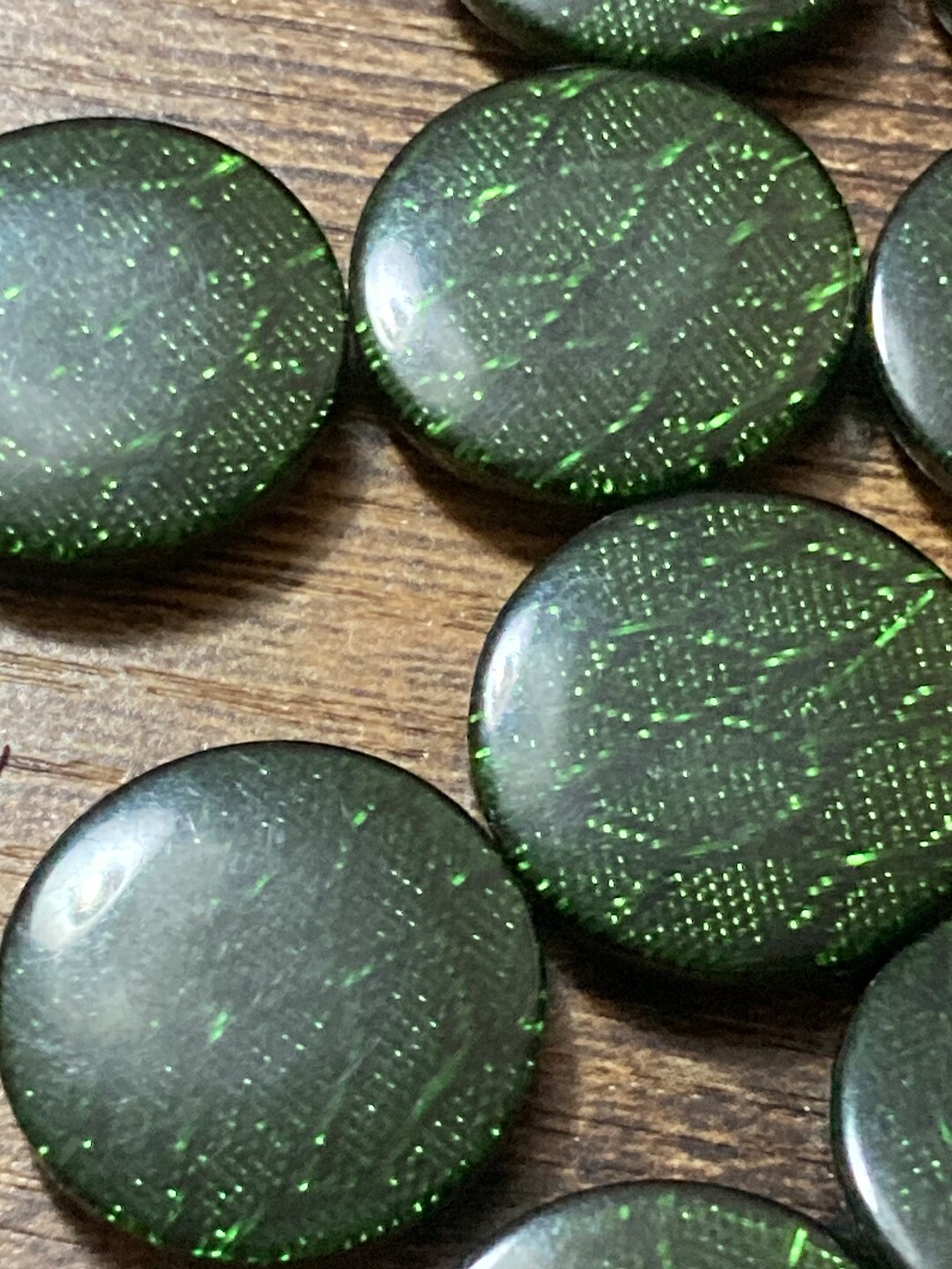 Set of 10 X 22mm Plastic Dark Green Buttons Snake Print Shimmer - Etsy