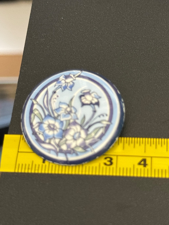 Austrian Vintage Michaela Frey blue and white enamel … - Gem