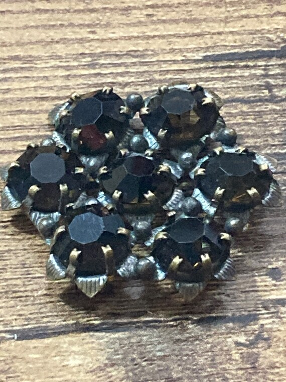 vintage modernist mid century faded gold tone brown c… - Gem