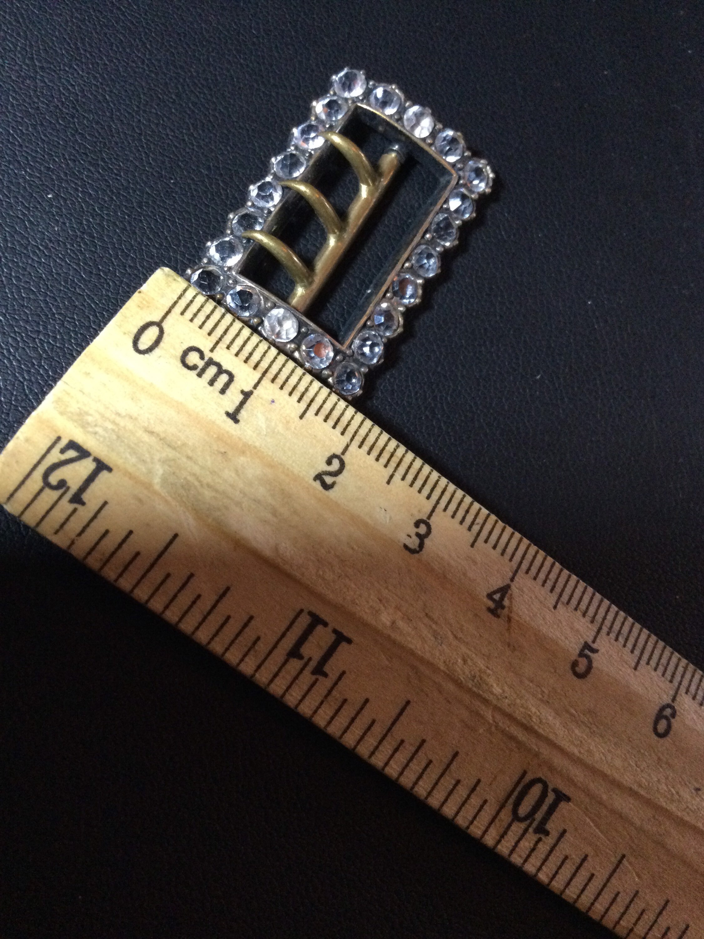 Small Antique 3 Prong Silver Tone & Brass Claw Set Clear Glass - Etsy