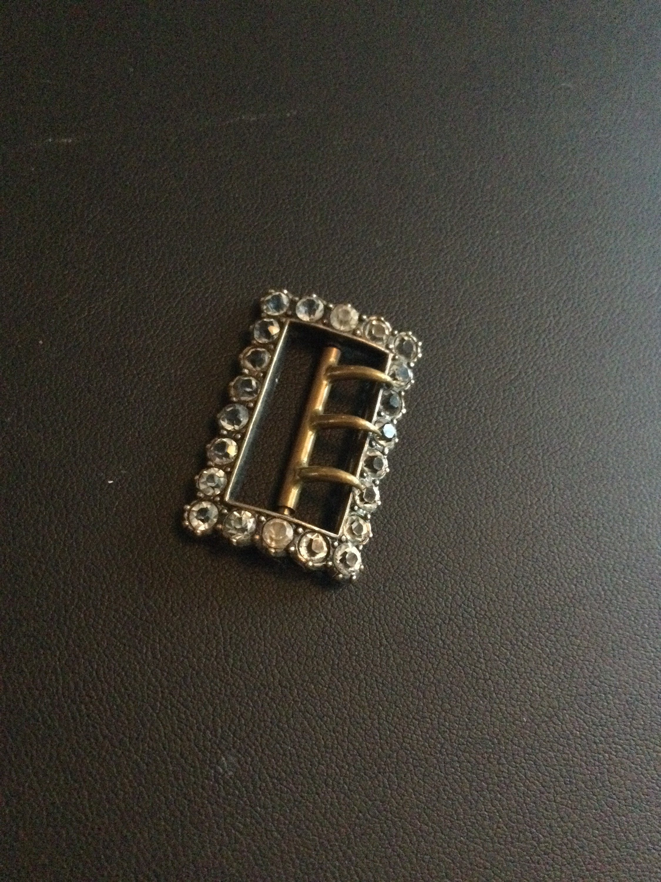 Small Antique 3 Prong Silver Tone & Brass Claw Set Clear Glass - Etsy