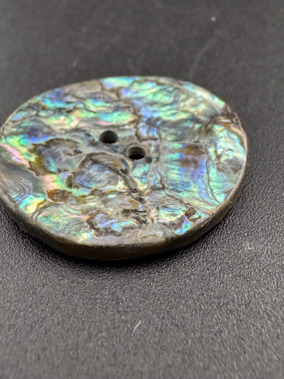 1 X 30mm Natural Abalone Shell Button, Round Thick MOP Mother of Pearl ...