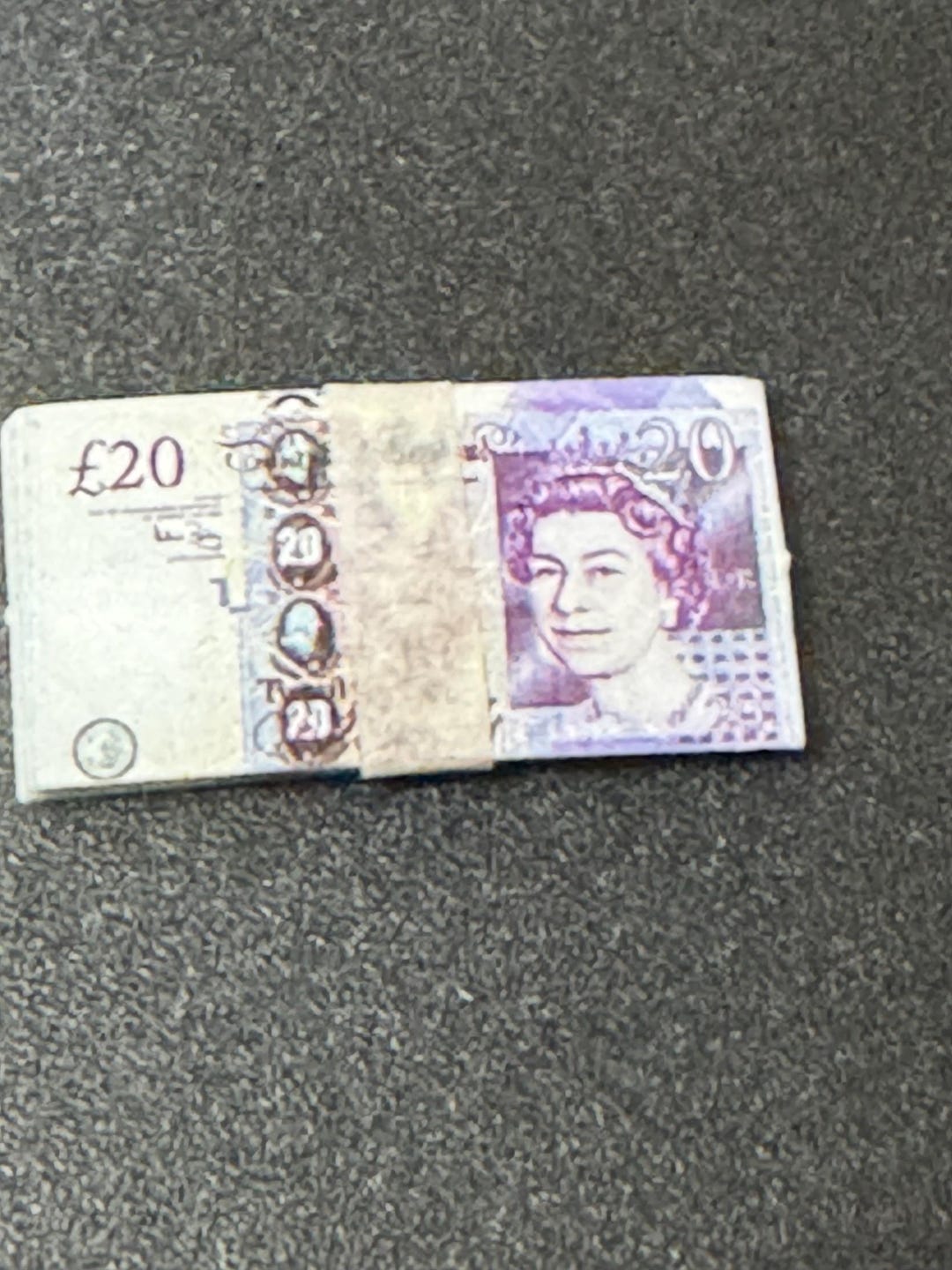 Elf Prop Miniature Bundle of Uk 20 Pound Notes Cake Topper Decorations ...