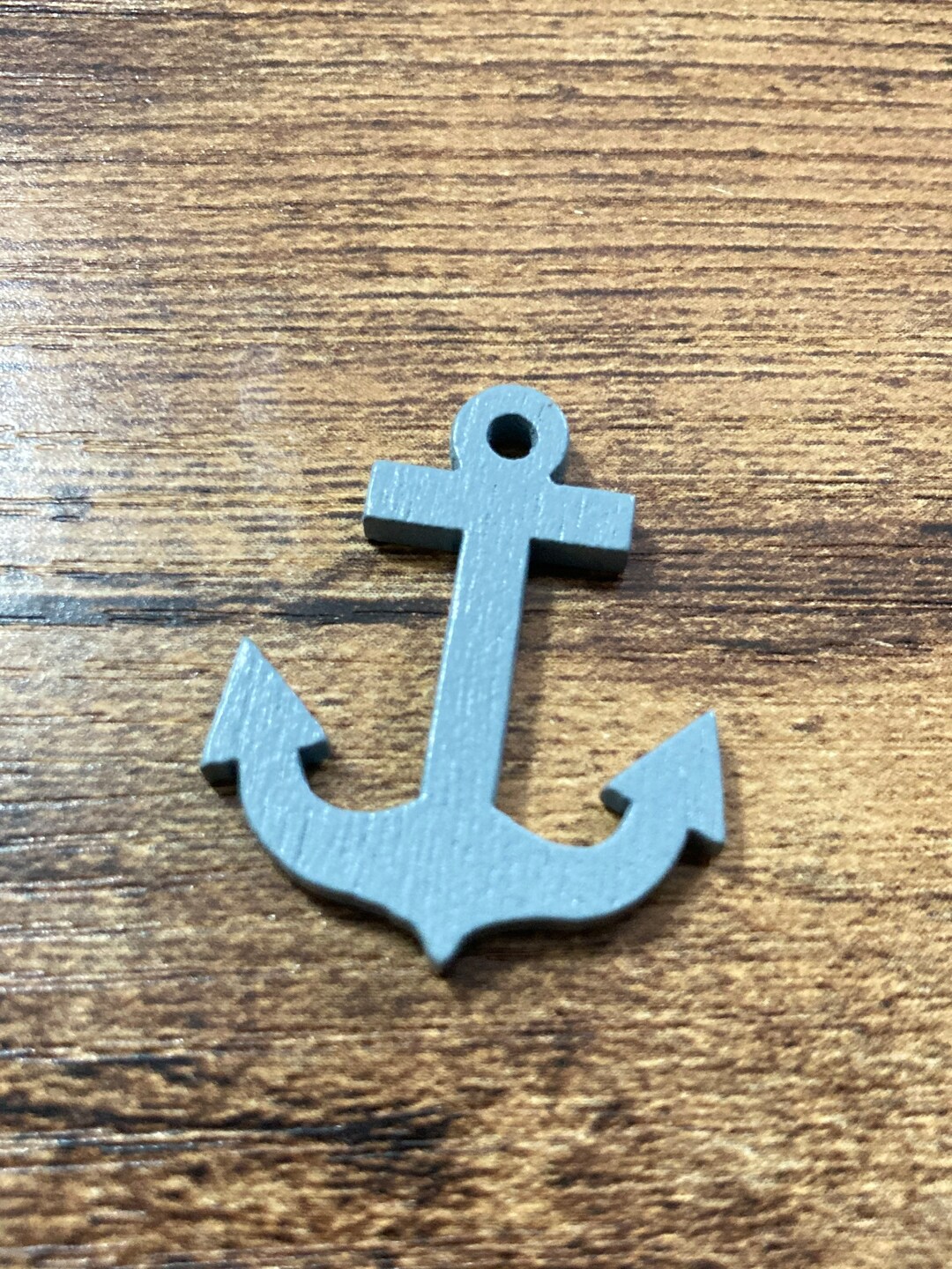 Miniature Grey Wooden Ships Anchor Seaside Cake Topper Decoration Craft ...